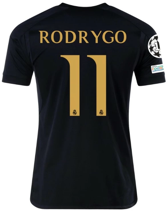 Rodrygo Real Madrid 23/24 UCL Third Jersey - JerseyMotion