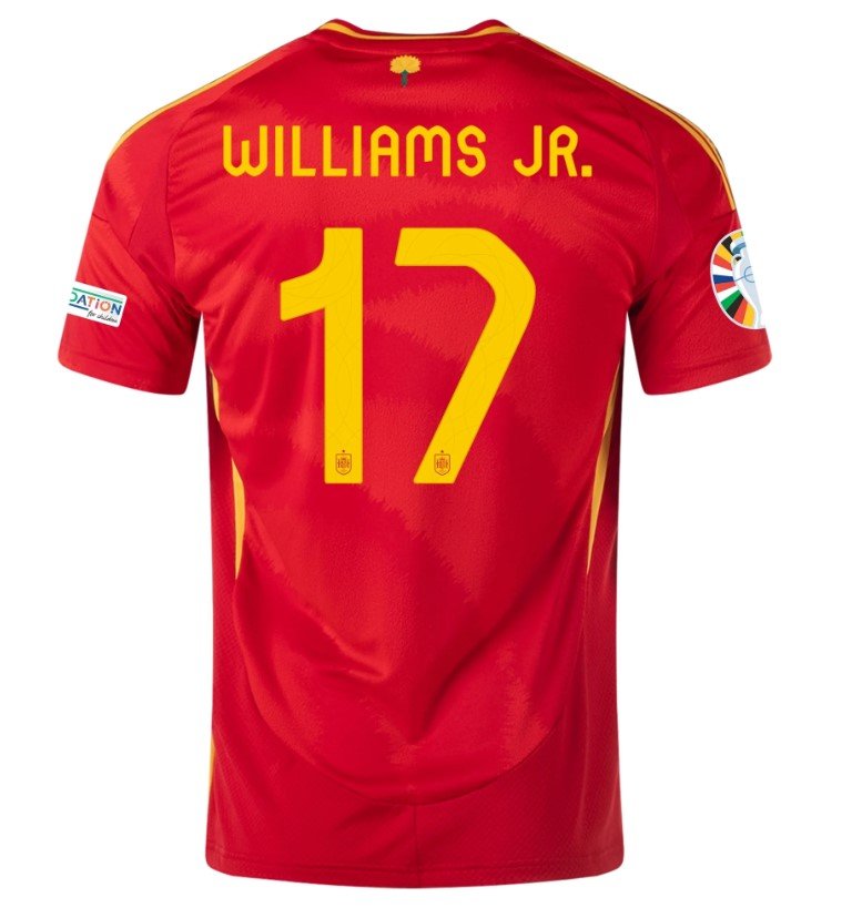 Nico Williams Spain 24/25 Home Jersey - JerseyMotion