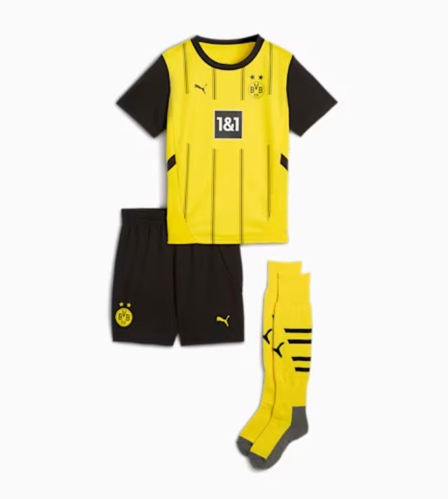 Borussia Dortmund 24/25 Home Kids Kit - JerseyMotion