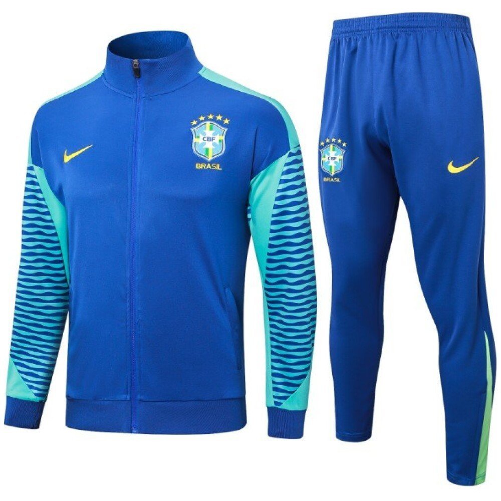 Brazil 24/25 Tracksuit (Blue) - JerseyMotion