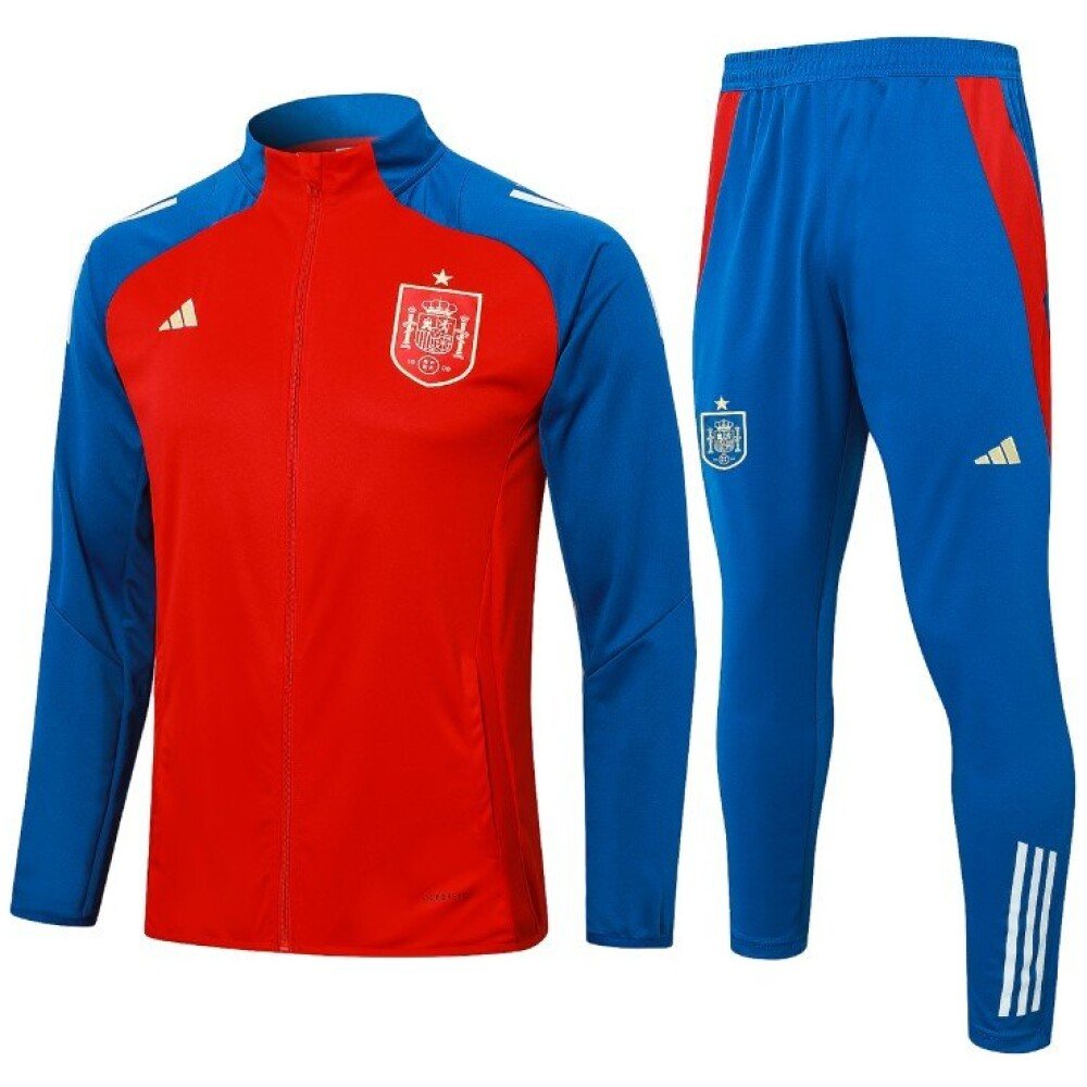 Spain 24/25 Tracksuit (Red/Blue) - JerseyMotion