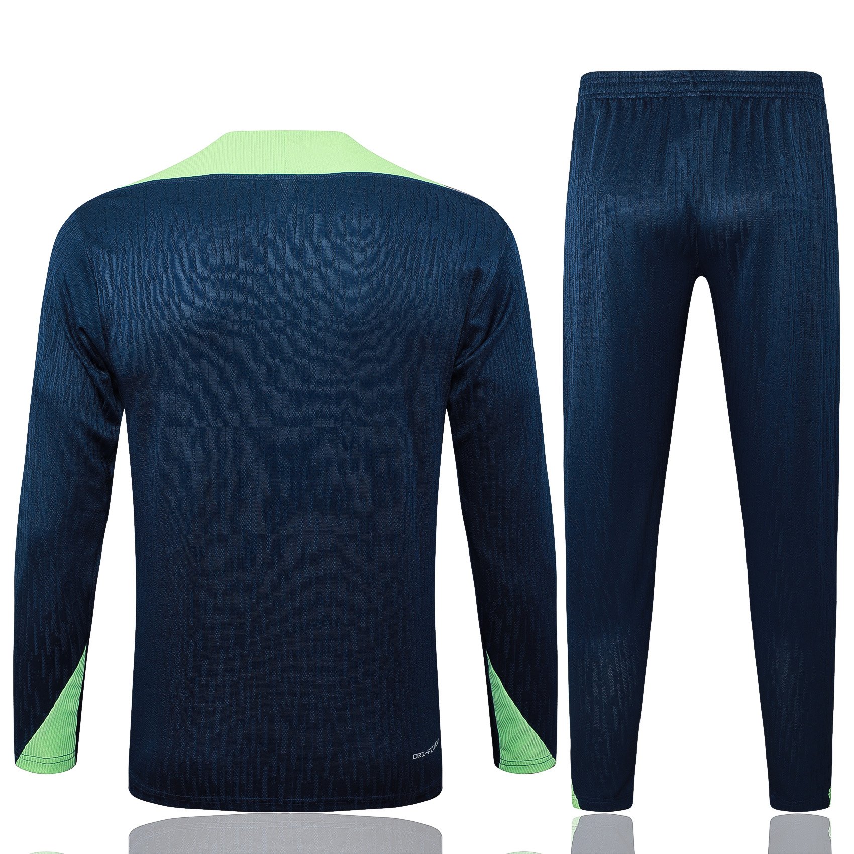 Brazil 24/25 Half-Zip Tracksuit (Navy/Green) - JerseyMotion