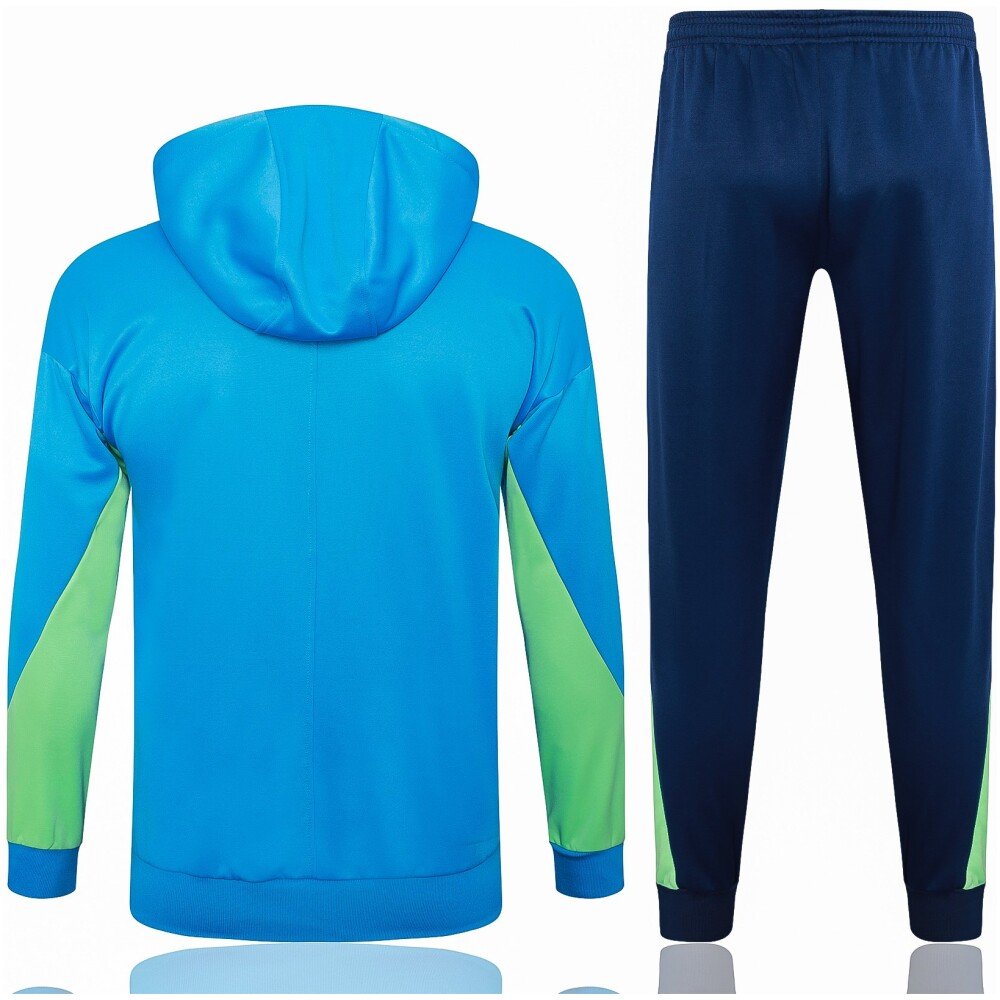 Brazil 24/25 Hooded Half-Zip Tracksuit – Light Blue - JerseyMotion