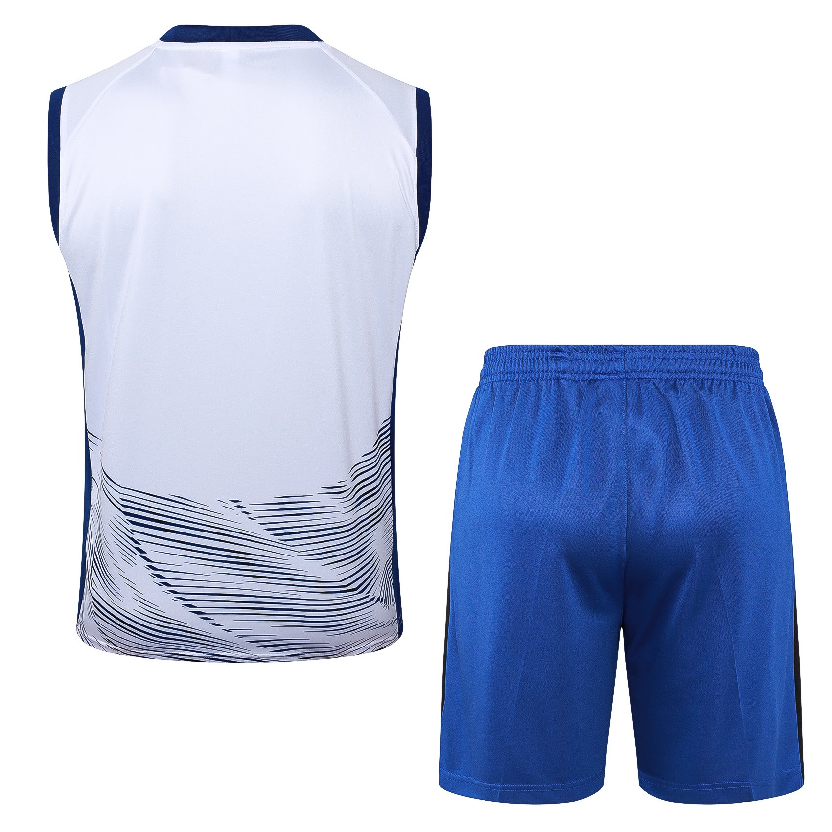 Inter Milan 24/25 Sleeveless Training Set – White/Blue - JerseyMotion
