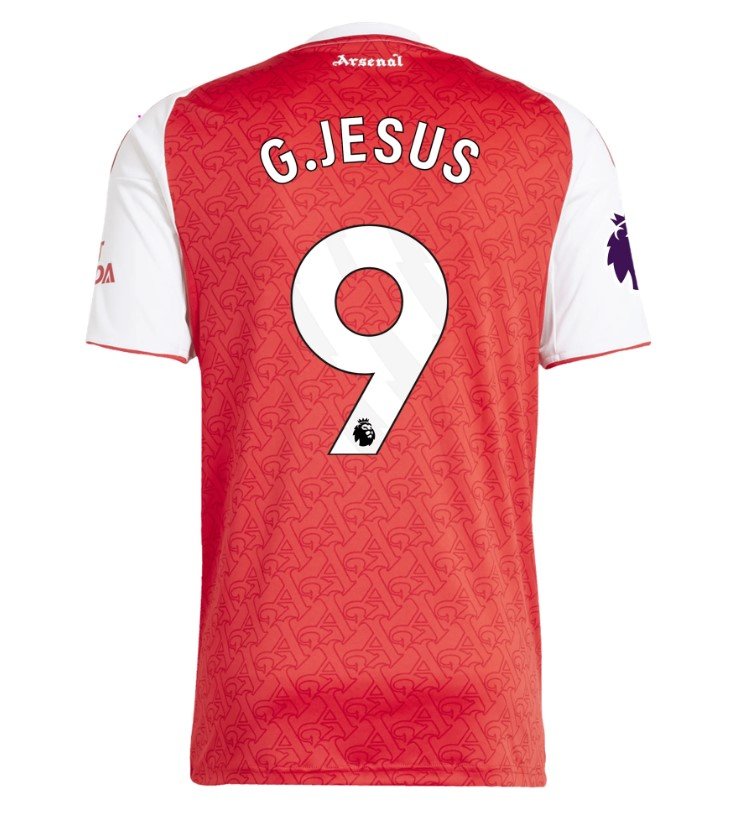 G. Jesus Arsenal 25/26 Home Jersey - JerseyMotion