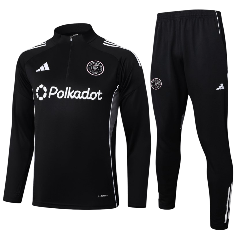 Inter Miami 24/25 Kids Half-Zip Training Kit - Black - JerseyMotion