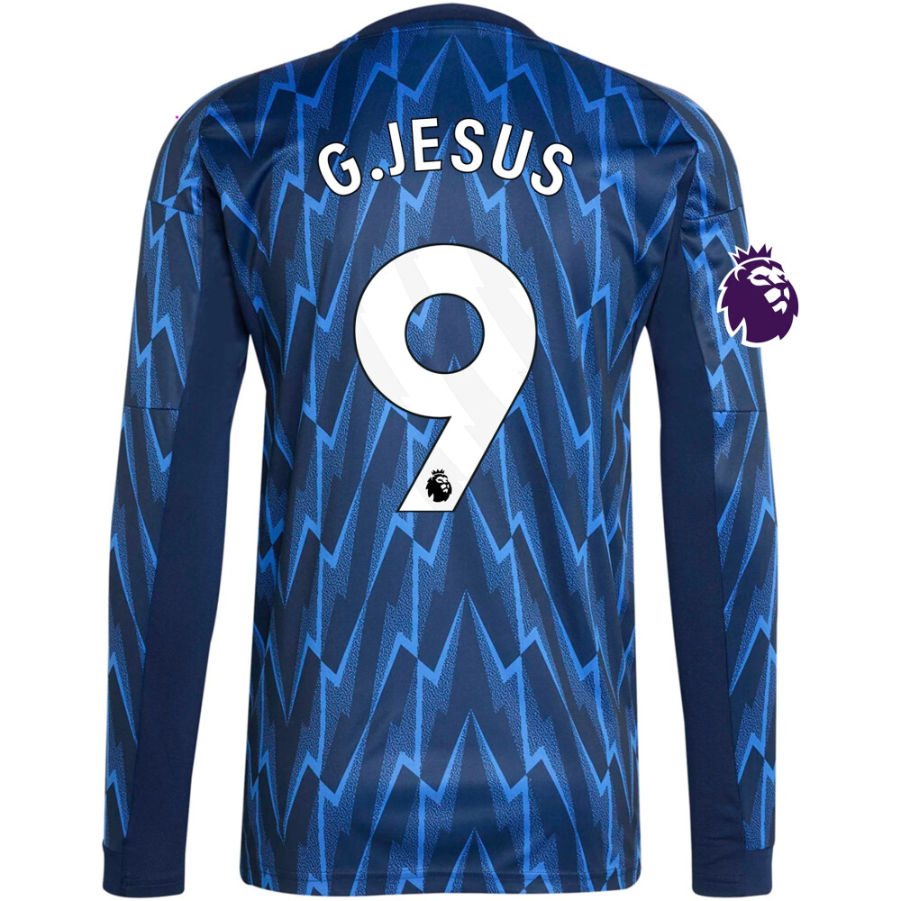 G. Jesus Arsenal 25/26 Away Long Sleeve Jersey - JerseyMotion