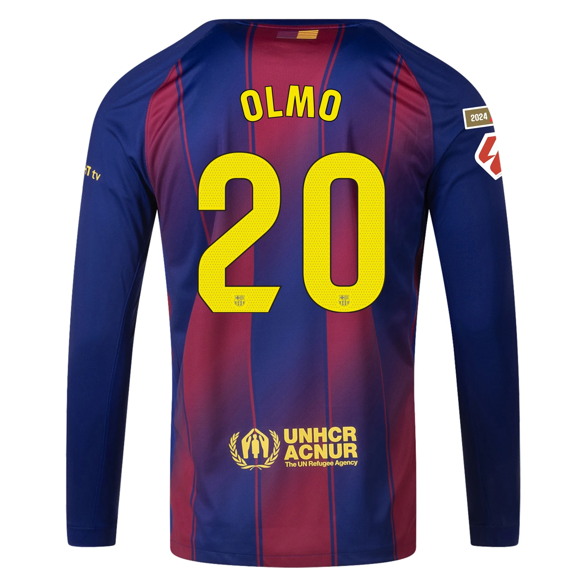 Olmo Barcelona 25/26 Home Long Sleeve Jersey - JerseyMotion