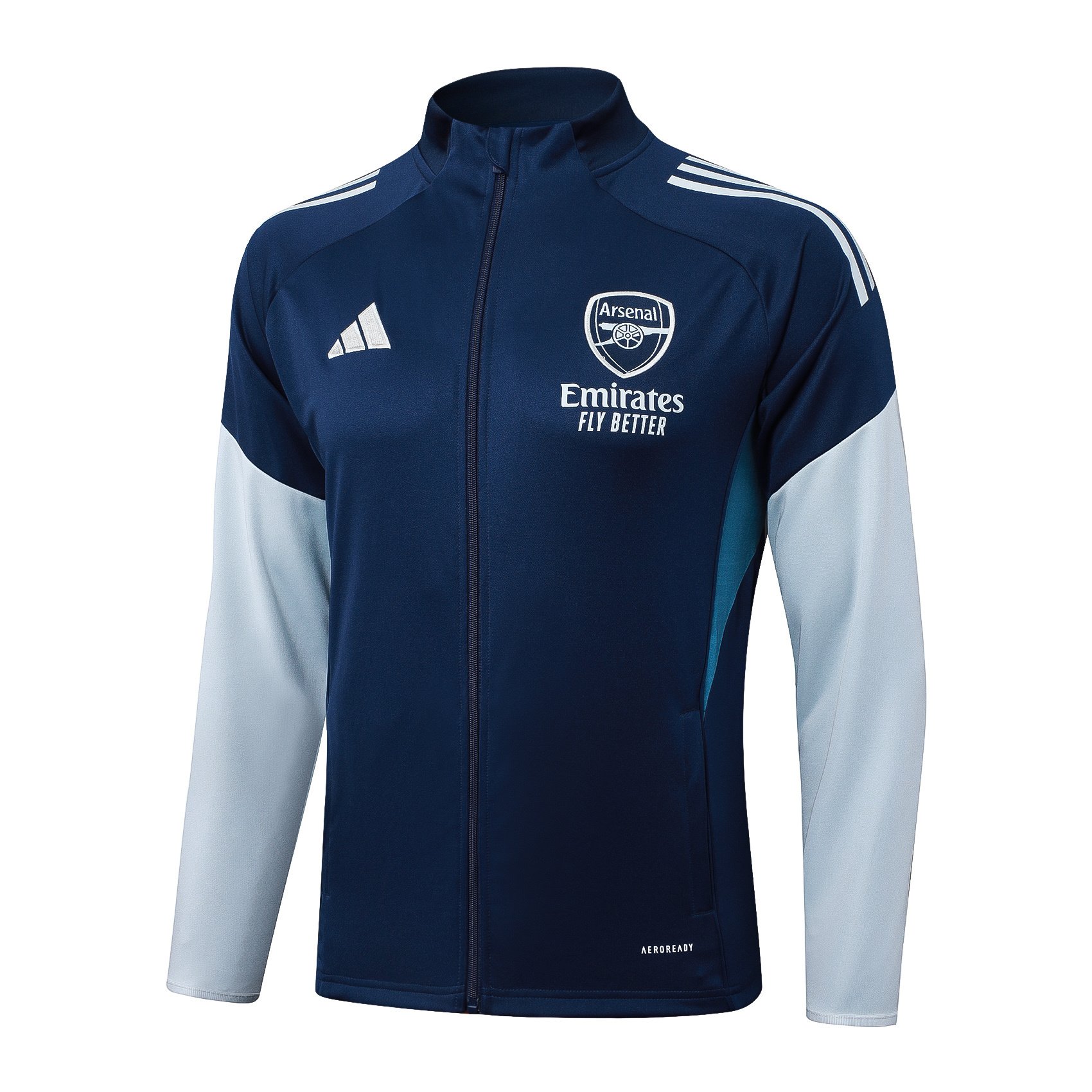 Arsenal 25/26 Full-Zip Navy Blue Tracksuit - JerseyMotion