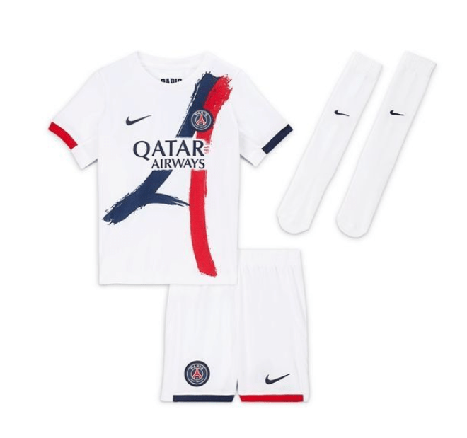 D.Doué PSG 25/26 Away Kids Kit - JerseyMotion