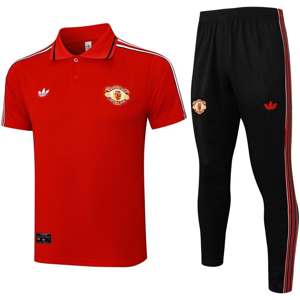 Manchester United 25/26 Red Icon Training Polo Set - JerseyMotion